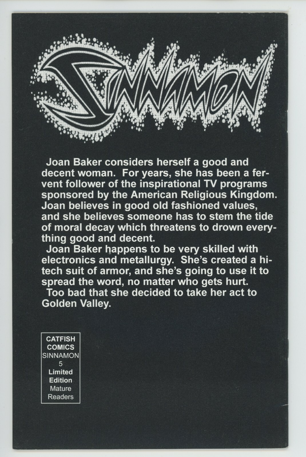 Sinnamon #5 1st PRINT Catfish Comics 1996 Limited Ed Variant Cover | eBay