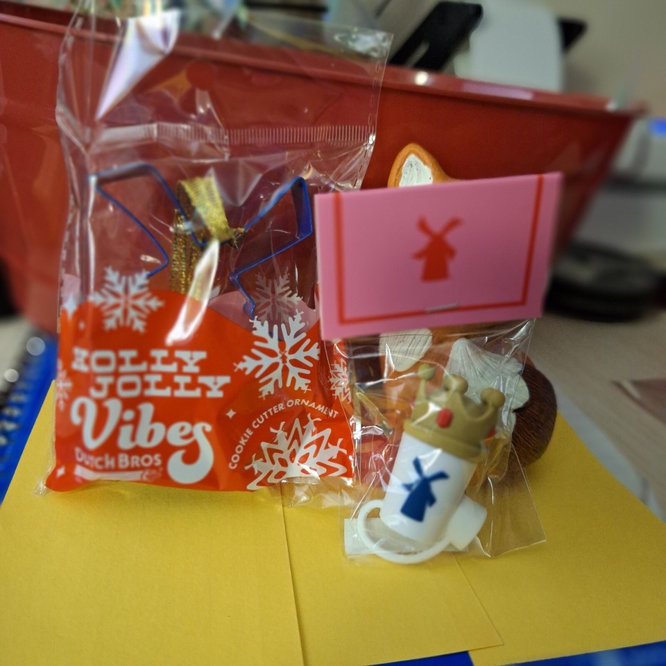 DUTCH BROS Passenger Princess crown straw topper Windmill cookie cutter ...