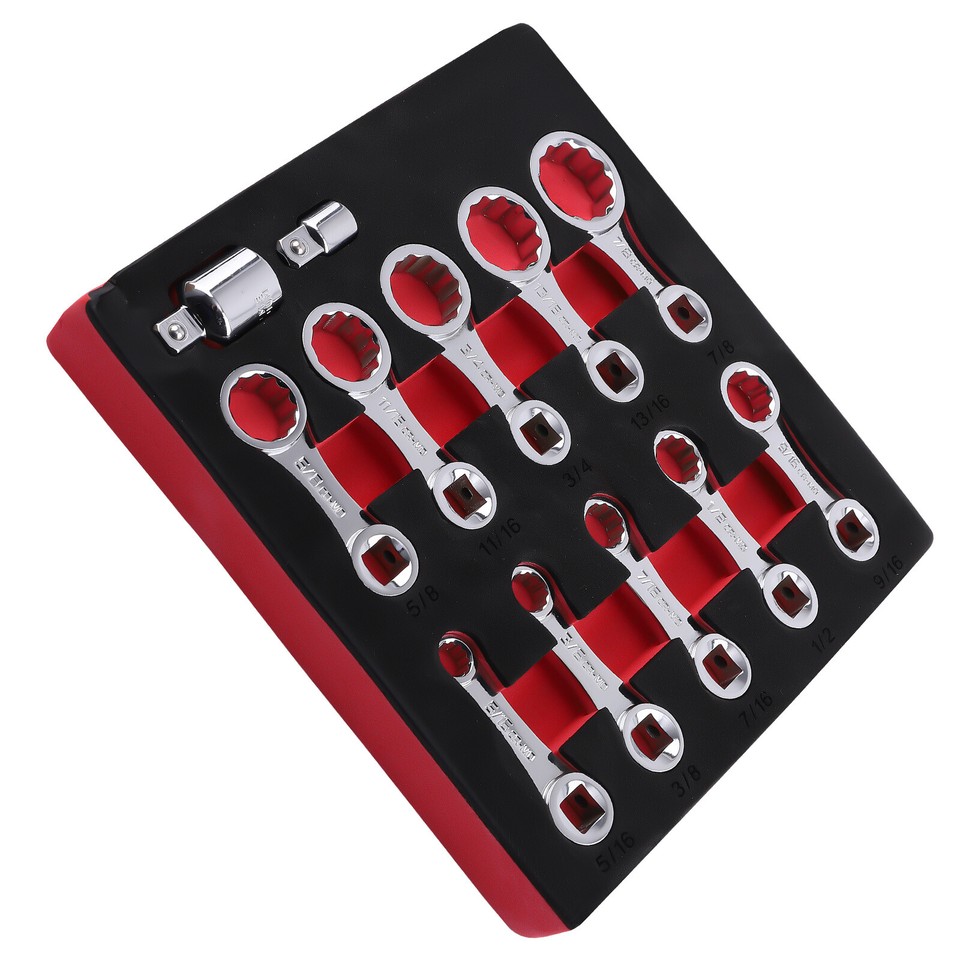 12-Point Socket Torque Adapter Set 12PC SAE 3/8" Drive Extension Kit 5/ ...