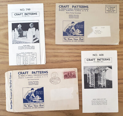 2 (TWO) CRAFT PATTERNS by A. Neely Hall - no. 408 PERGOLA & no. 799 ...