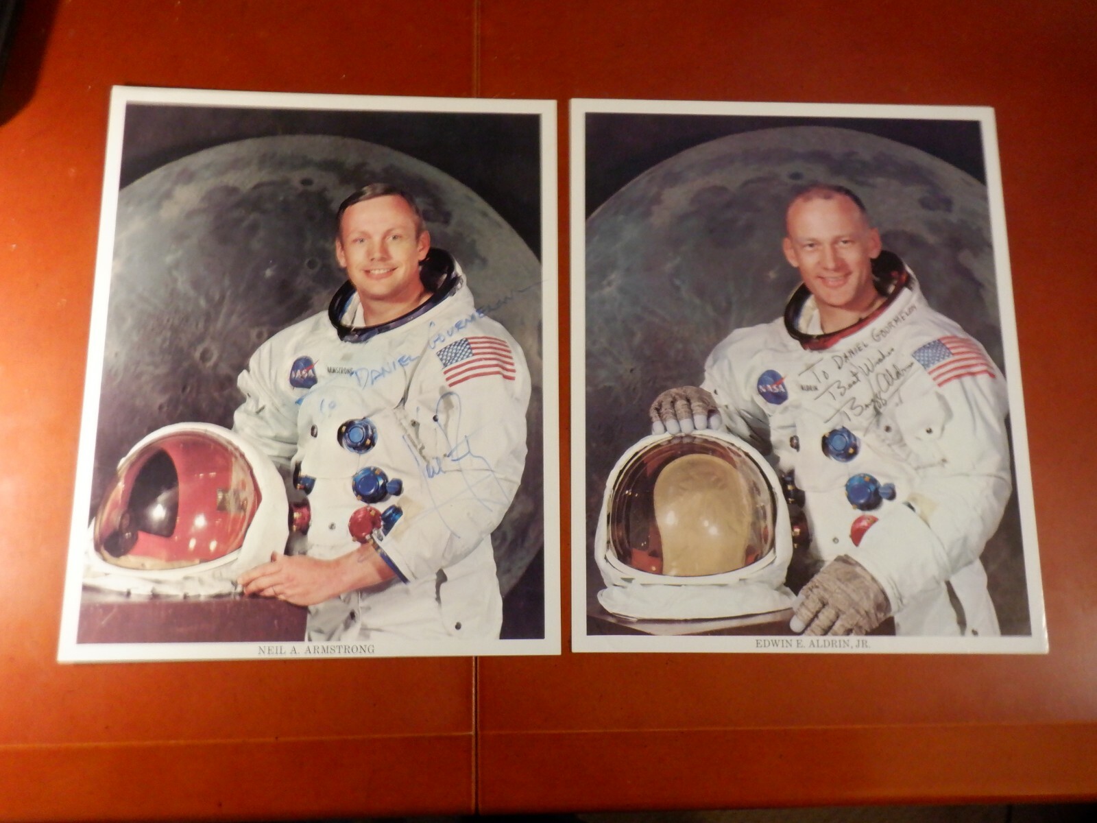 ORIG -matched pair Neil Armstrong & Edwin Buzz Aldrin signed ...