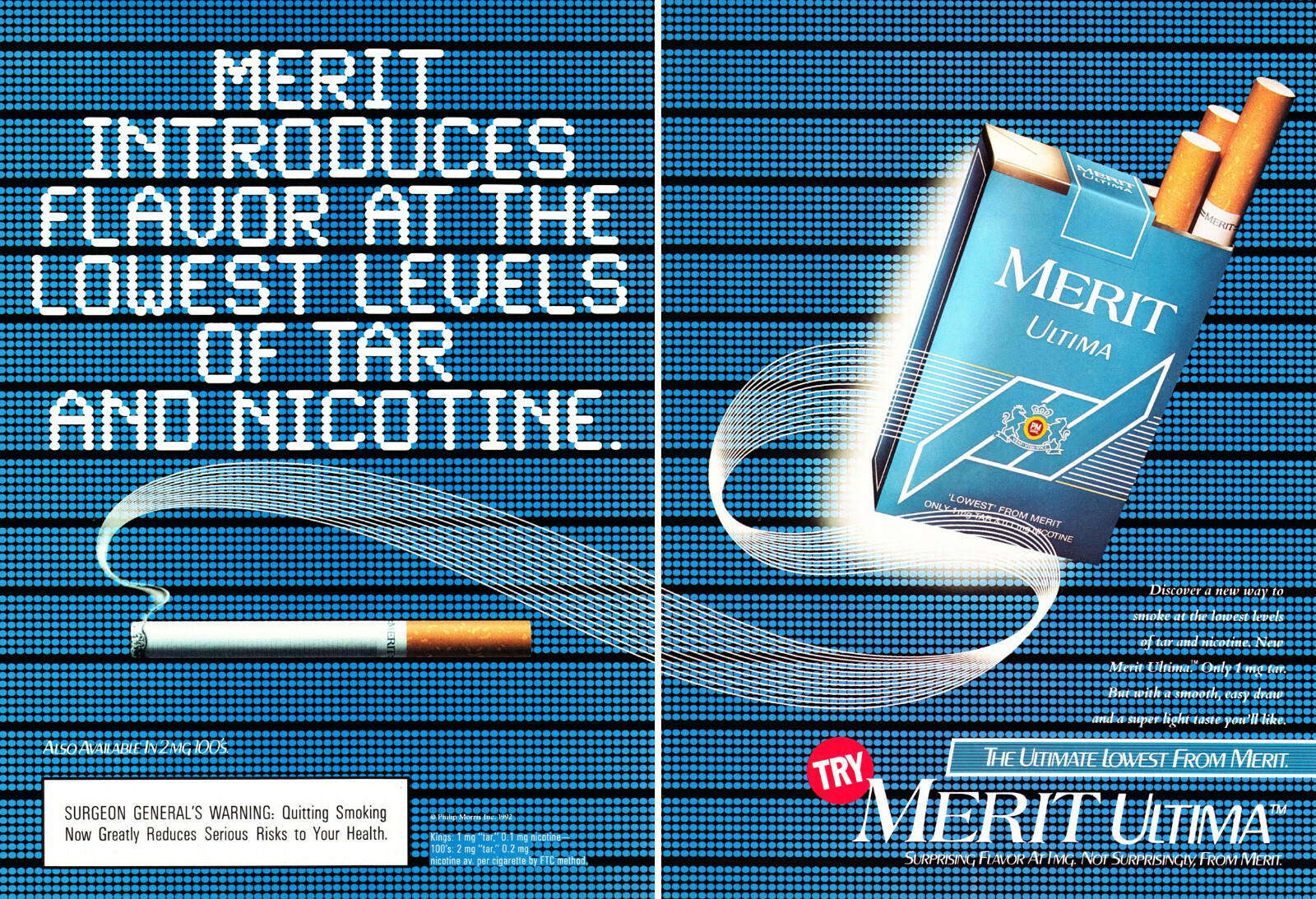 MERIT CIGARETTE 2PG AD #19 RARE 1992 VINTAGE OUT OF PRINT | eBay