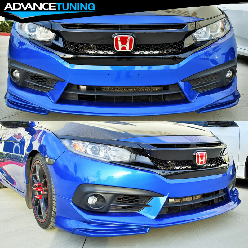 Fits 16-21 Honda Civic FK8 Type-R ABS Front Bumper Grille Hood Mesh ...