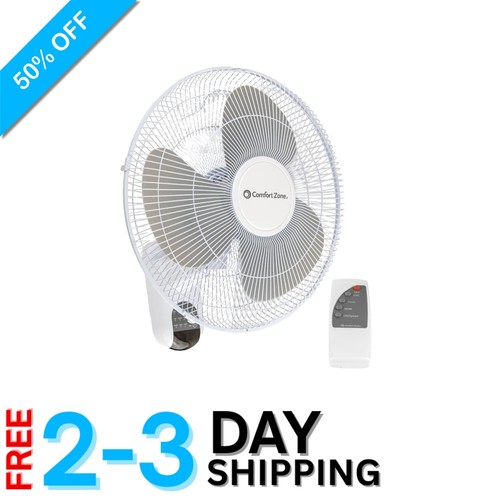 Customized Comfort 16" Wall Mount Fan - Remote & Timer for Effortless ...