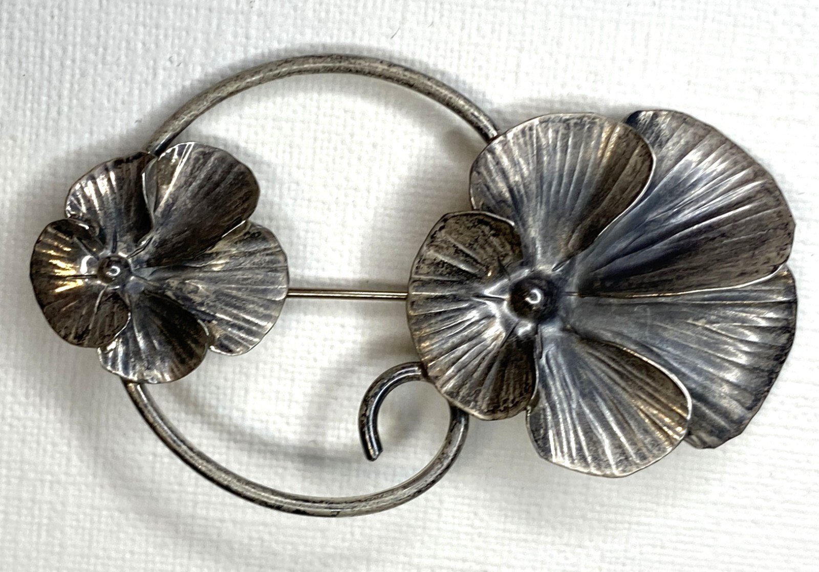 Rare VTG Sterling Silver Stuart Nye Pansy Flower Mid-… - Gem