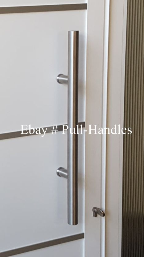 24-Inch Modern Heavy Duty Stainless Steel Door Handle, Satin Brush ...