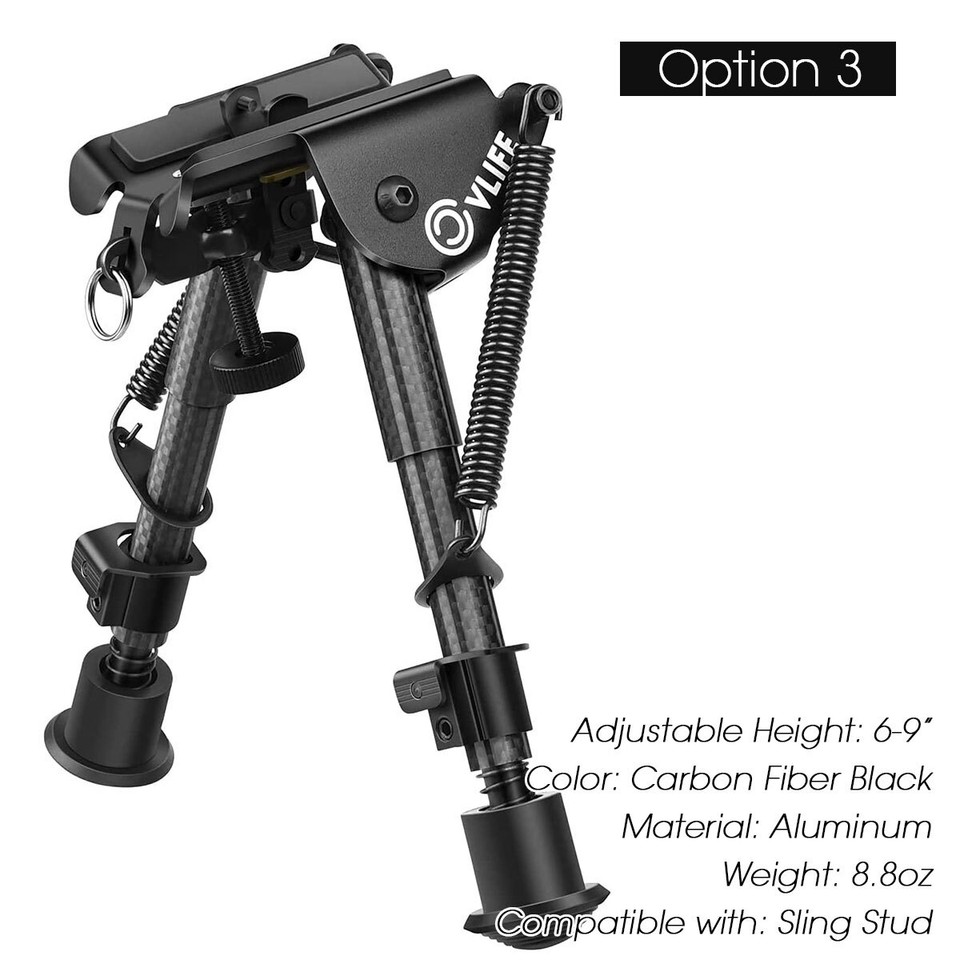 CVLIFE Rifle Bipod, Target Shooting Tripod Rest For Hunting ...