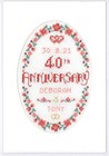 Cross stitch card for a Ruby Wedding Anniversary -40- complete kit on ...