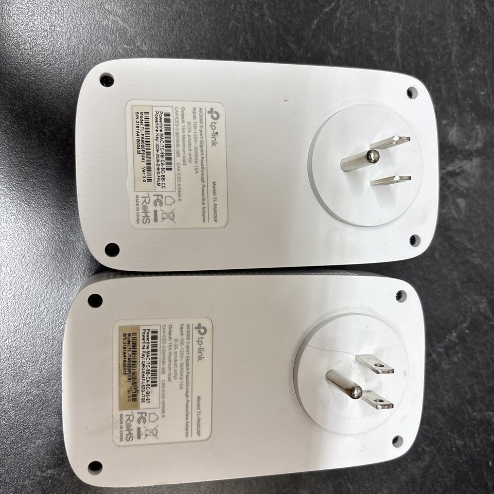 TP-Link AV2000 Powerline Adapter – Used – TL-PA9020P KIT, 2 Gigabit ...