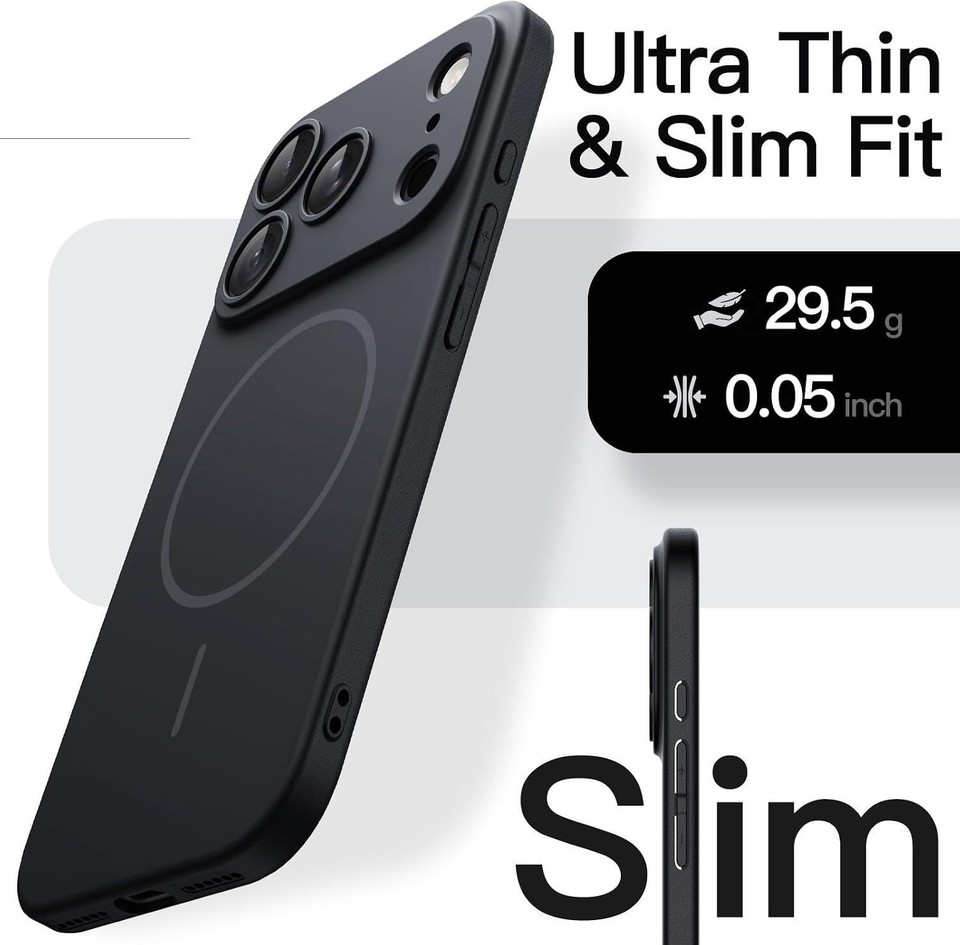 Slim Magnetic Case for iPhone 18 Pro Max, Black | eBay UK