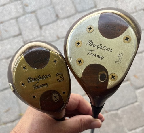 MacGregor Tommy Armour 925W Tourney Persimmon Driver And 3 Wood Regular ...