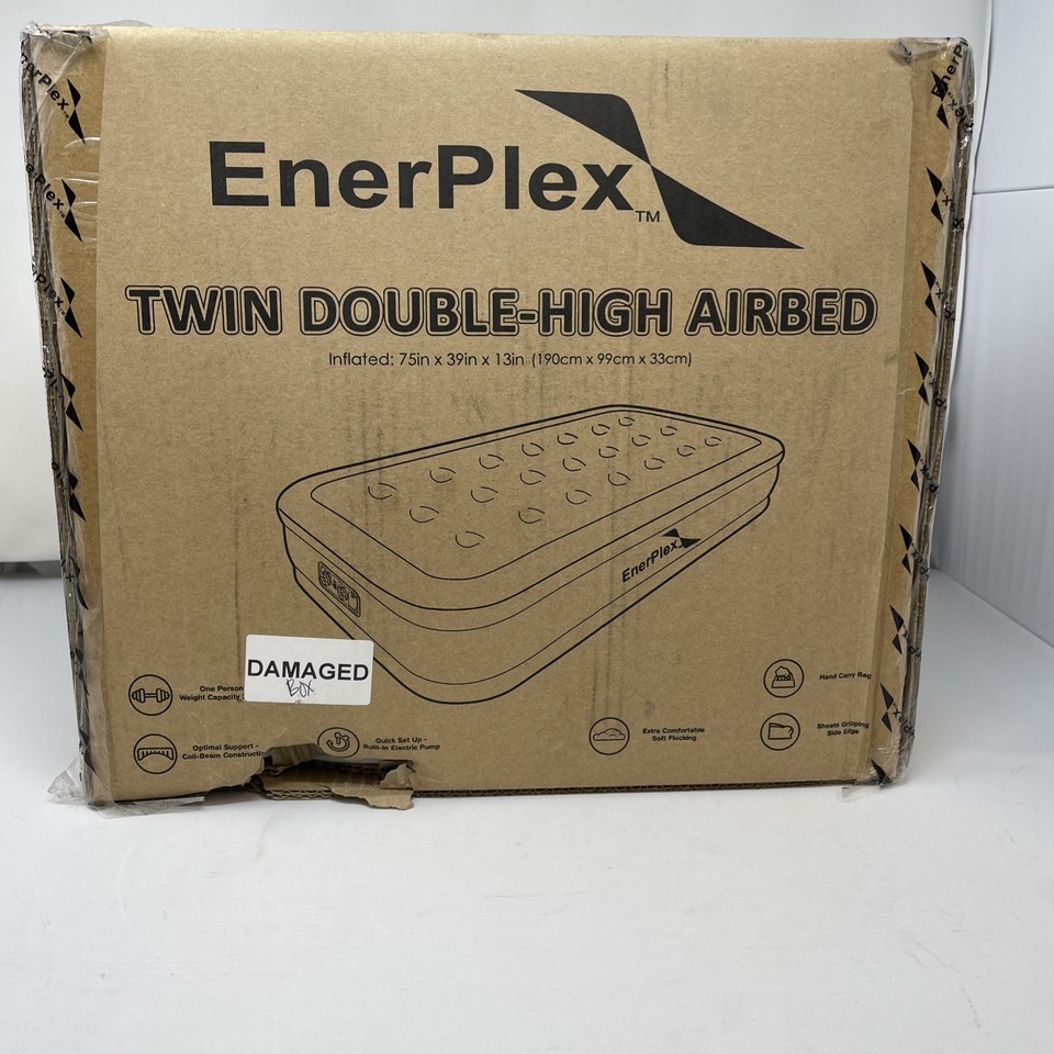 EnerPlex Air Mattress with Built-in Pump Twin Double Height Inflatable ...