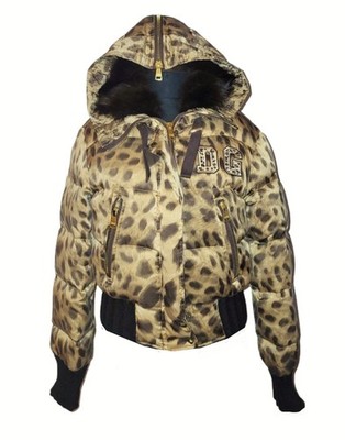 DOLCE & GABBANA ~ Leopard print Bomber Jacket FOX fur Hood ~ sz: M ...
