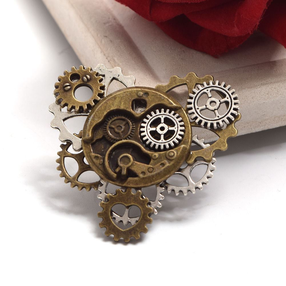 1pc Watch Movement Lapel Pin Badge Gear Brooch Collar Pin Steampunk Pin ...