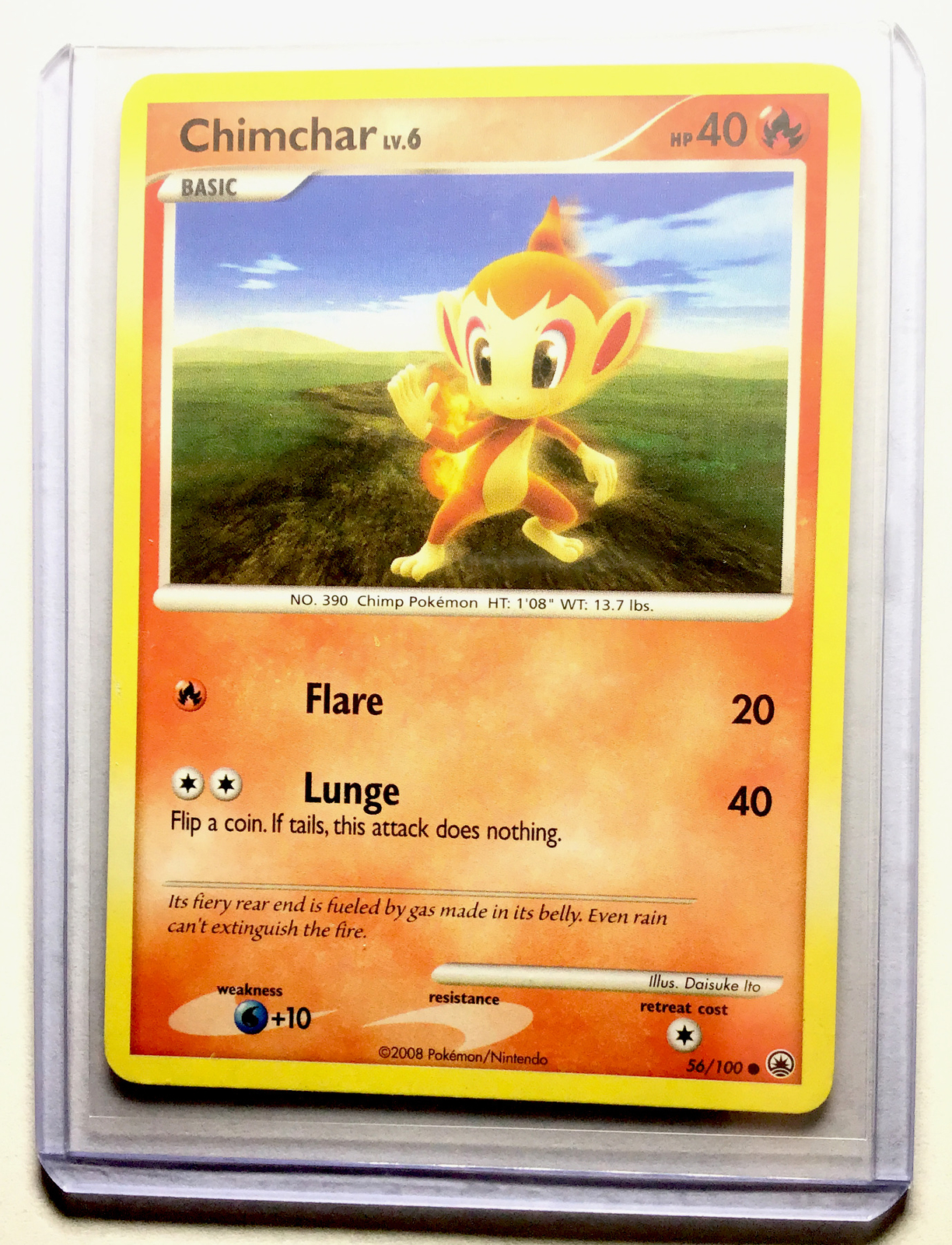 Pokemon Chimchar Card