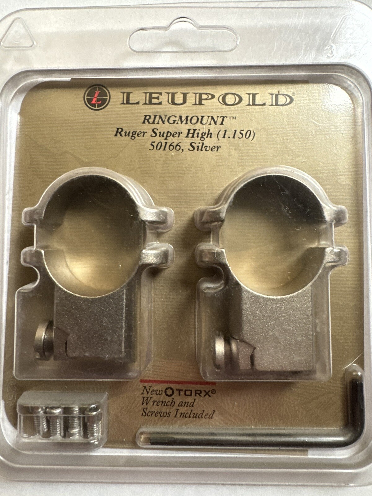 Leupold Ringmount 1” scope mount rings 50166 super-high silver for ...