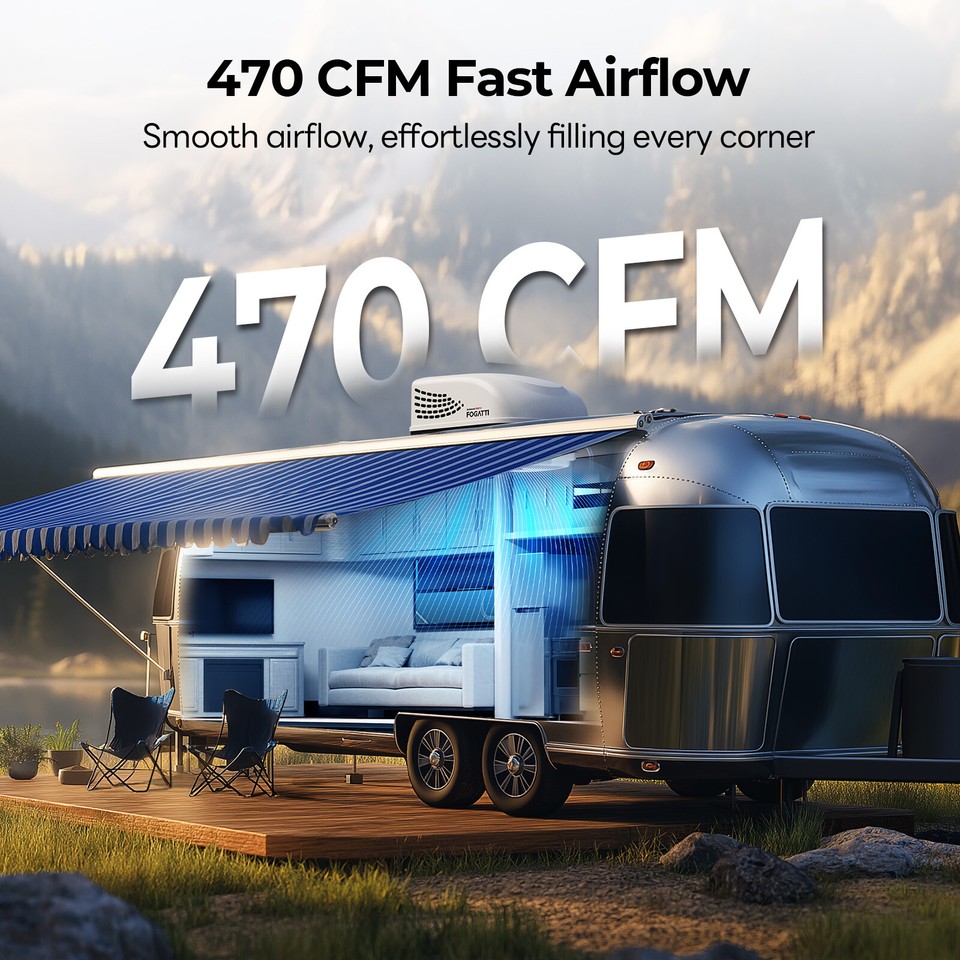 FOGATTI RV Air Conditioner 13.5K BTU Rooftop AC Unit for Camper Trailer ...