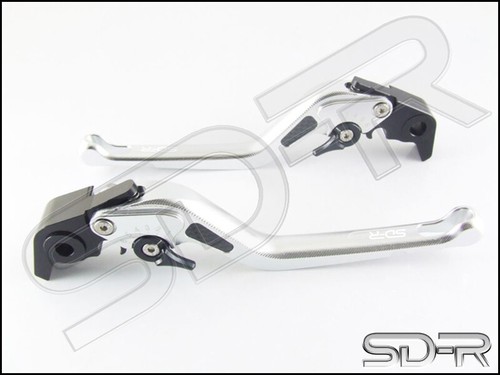 SV650 / X 2016-2024 CNC Carbon Fiber inlay Long SDR Adjustable Levers ...
