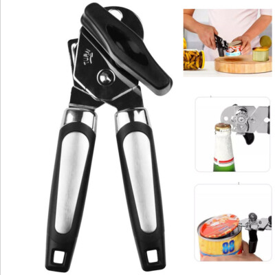 Heavy Duty Stainless Steel Tin Can Opener Cutter Easy Comfy Handle Grip ...