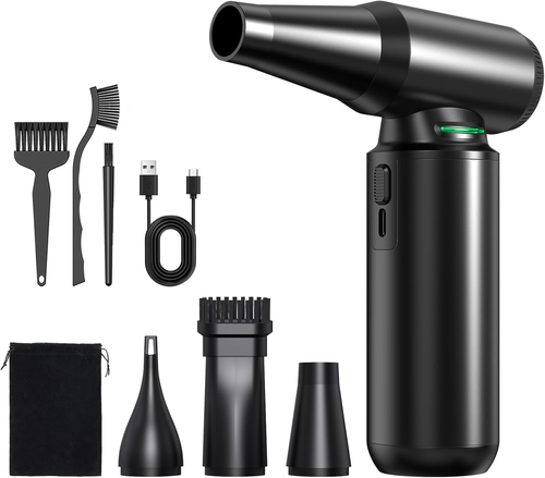 Compressed Air Duster - Aluminum Alloy Shell, 300,000RPM High-Speed ...