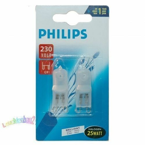 2 Stk.philips Ampoule Halogène 25W Mat 230V G9 4055169211961 | eBay