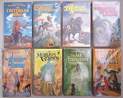 LOT 8~GRIFFIN~DEL REY FANTASY PAPERBACK BOOKS~COLLECTIBLE COND~UNREAD ...