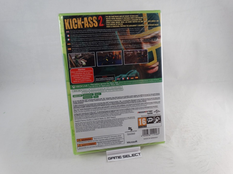 Kick-Ass 2 KICKASS II Microsoft Xbox 360 Pal Eu Eur - - New Sealed ...