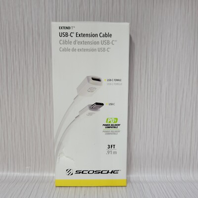 Scosche ExtendIt USB Type-C Female to USB Type-C Male Extension ...