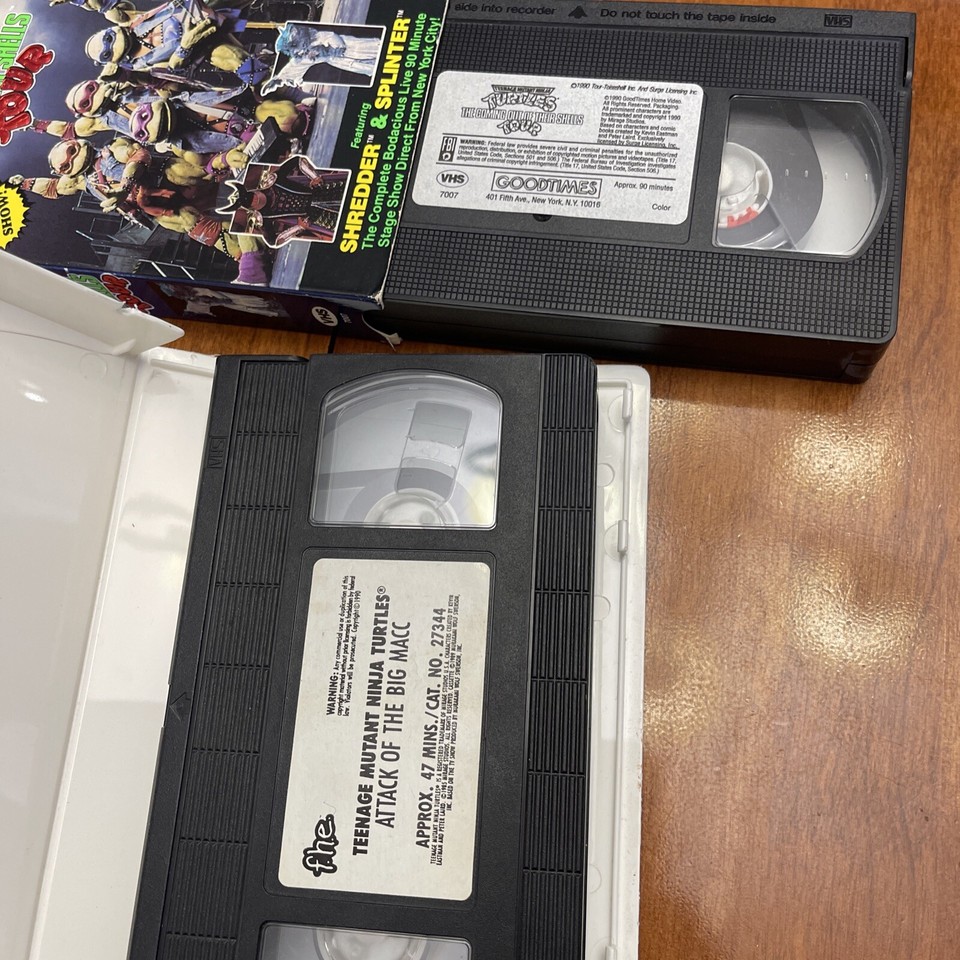 Teenage Mutant Ninja Turtles VHS Tapes Lot of 8 FHE TMNT Killer Pizzas ...