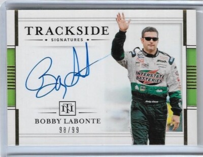 RARE 2020 PANINI TREASURES BOBBY LABONTE SIGNATURES AUTOGRAPH CARD #TS ...