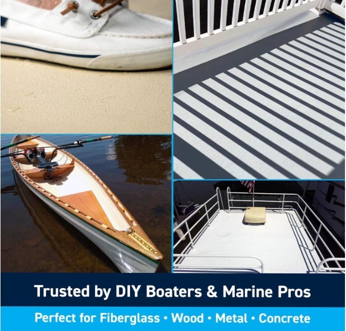 TotalTread Non-Skid Deck Paint Marine Anti-Slip Coating Light Gray ...