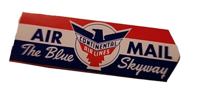 Continental Air Mail Label Sticker Red White Blue Bird JJP 107 | eBay