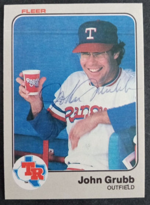 1983 Fleer SIGNED: John Grubb, RANGERS #567 | eBay