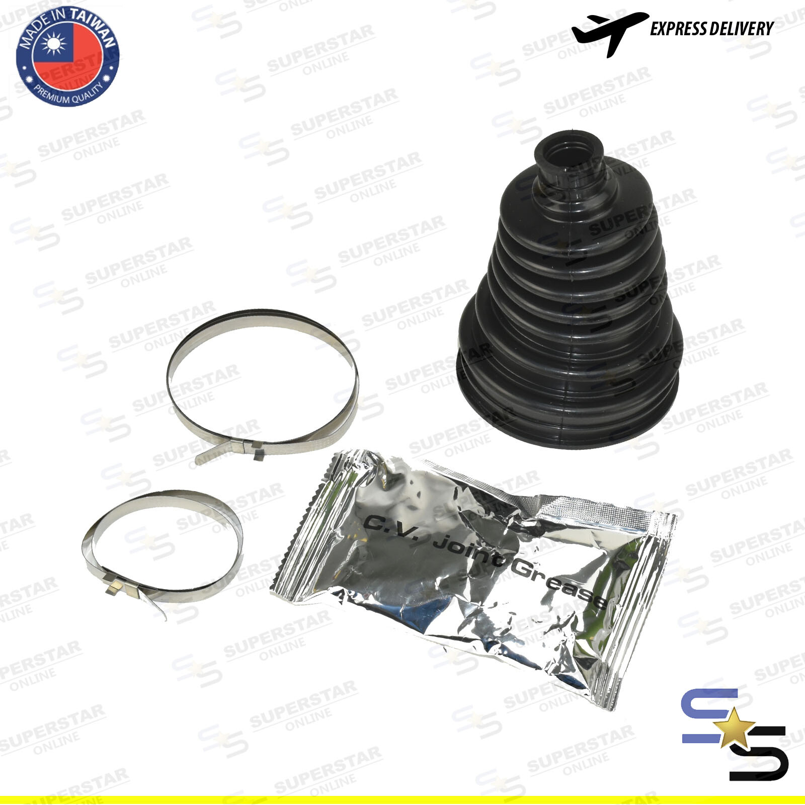 UNIVERSAL CV DRIVESHAFT STRETCH RUBBER BOOT KIT - VELOCITY JOINT REPAIR ...