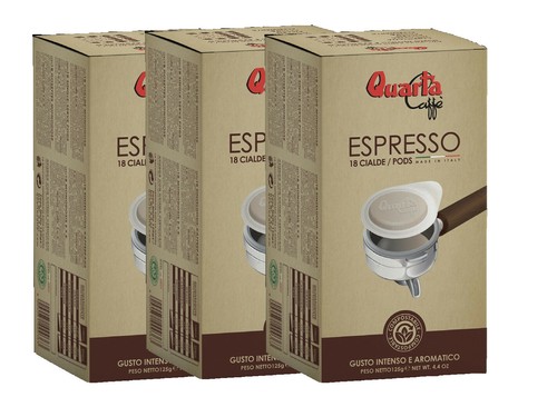 QUARTA Café' Dosettes Monodose. 3 Paquets De 18pz. Goût Intense Et ...