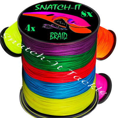 Braid Fishing Line 4lb 6lb 8lb 10lb 15lb 20lb 30lb 40lb 50lb 4 & 8 ...