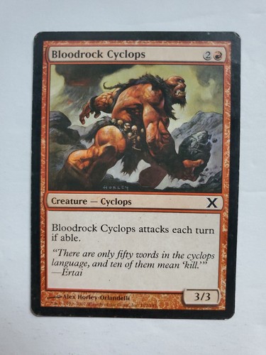 MTG Magic The Gathering Card Bloodrock Cyclops Creature Cyclops X Tenth ...