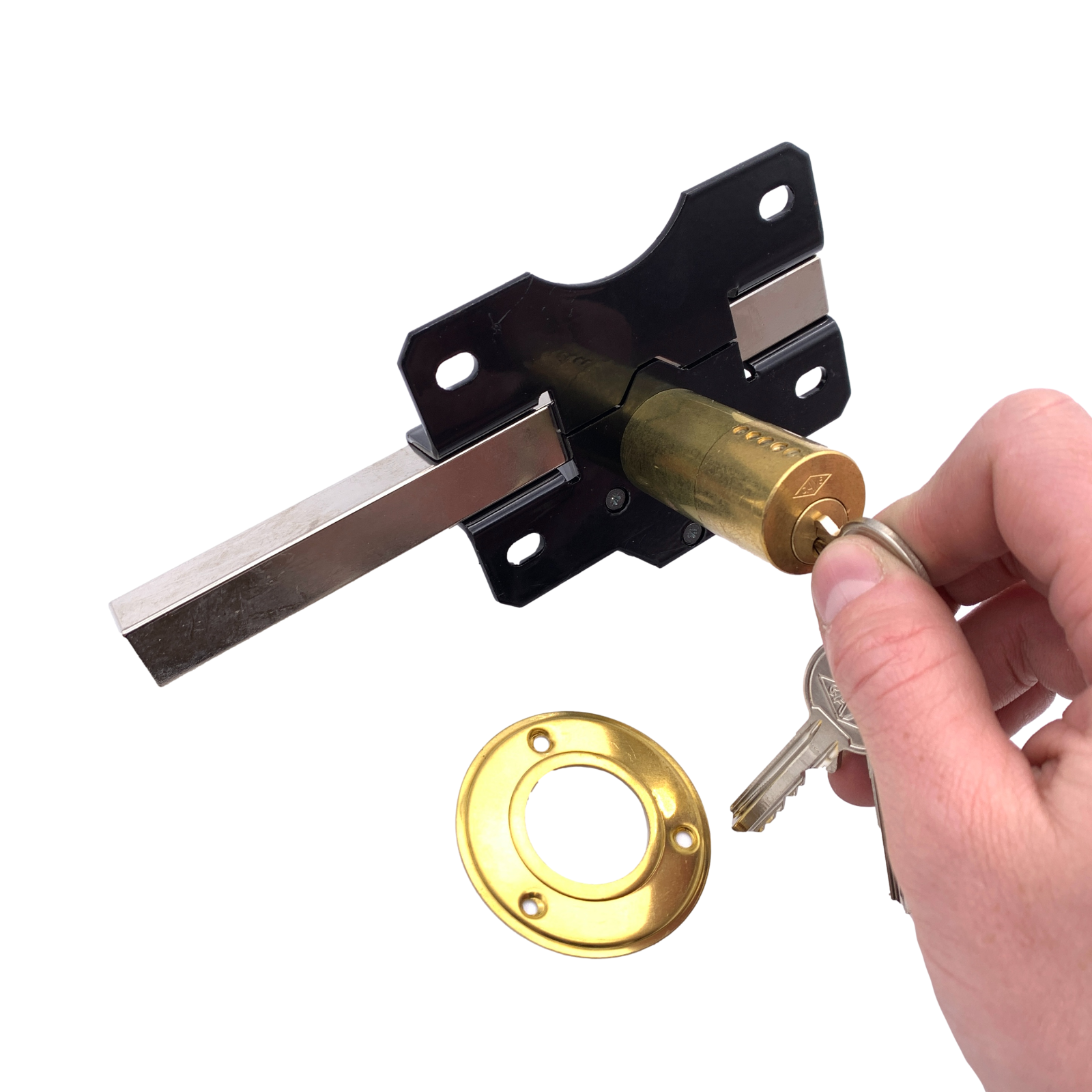 Garage Gate Lock Garden Security D/Long Throw Bolt 50mm & 70mm Lock ...