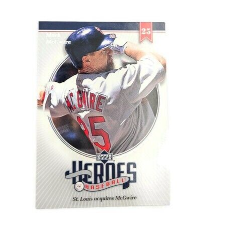 MARK McGWIRE (St. Louis Cardinals) 2002 UPPER DECK HEROES OF BASEBALL ...