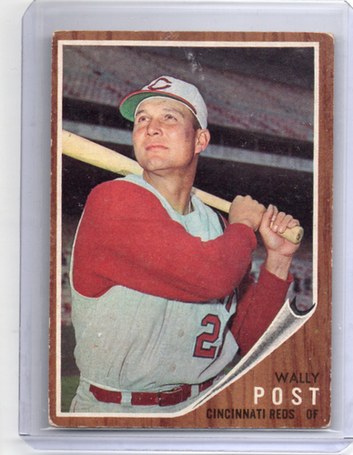 WALLY POST 1962 TOPPS BASEBALL CARD #148 VG REDS A105 | eBay
