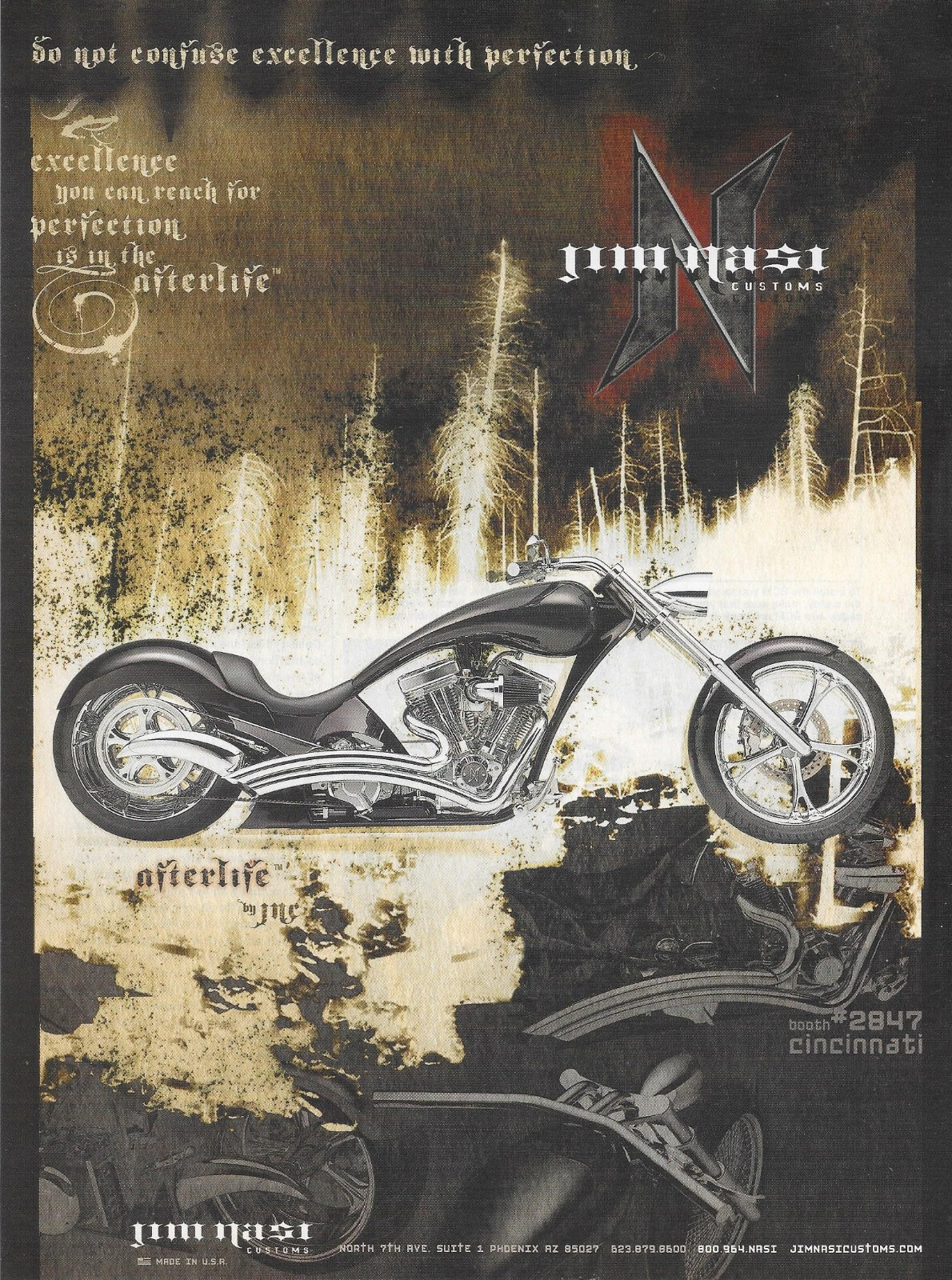 #181 VINTAGE JIM NASI 2006 CUSTOM CHOPPER EXCELLENCE WITH PERFECTION AD ...