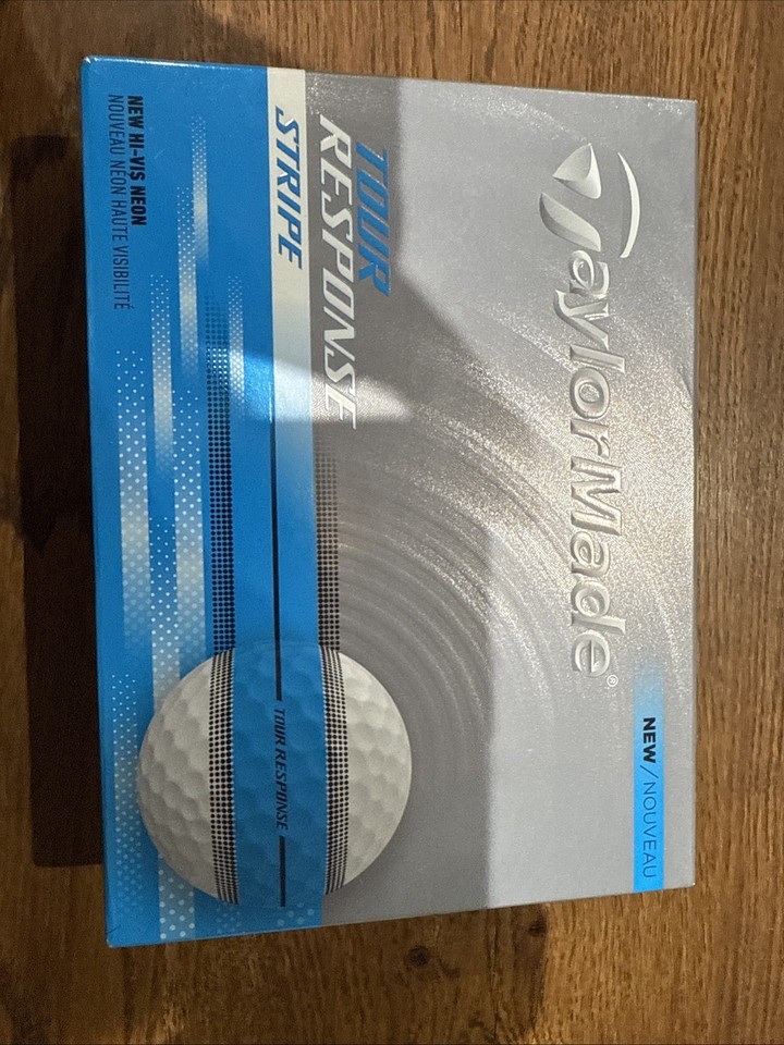 Taylormade Tour Response Stripe Golf Balls Blue 12 Pack Brand New In ...