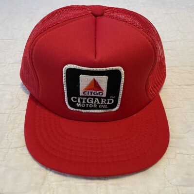 Vintage Snapback Trucker Hat Cap Citgo Citgard Patch K Products Mesh ...