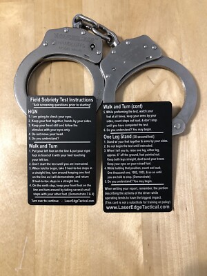Aluminum Standardized Field Sobriety Test Instruction Patrol Card Metal ...