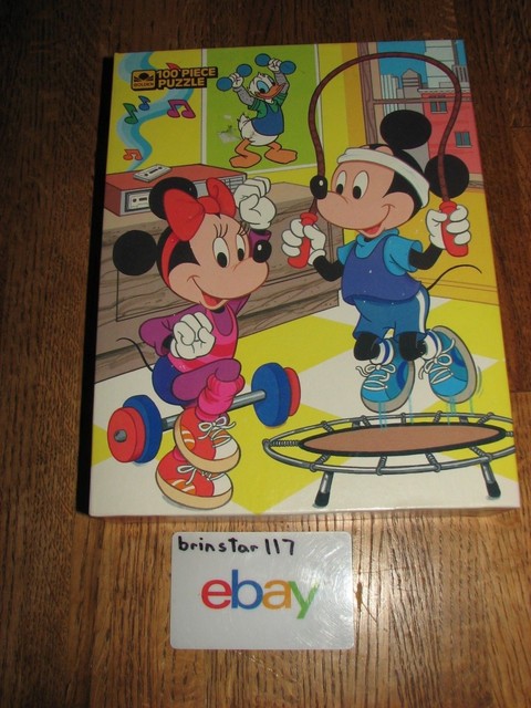 NEW Mickey Minnie Mouse 100 Piece Puzzle Exercise Work Out Jump Rope ...