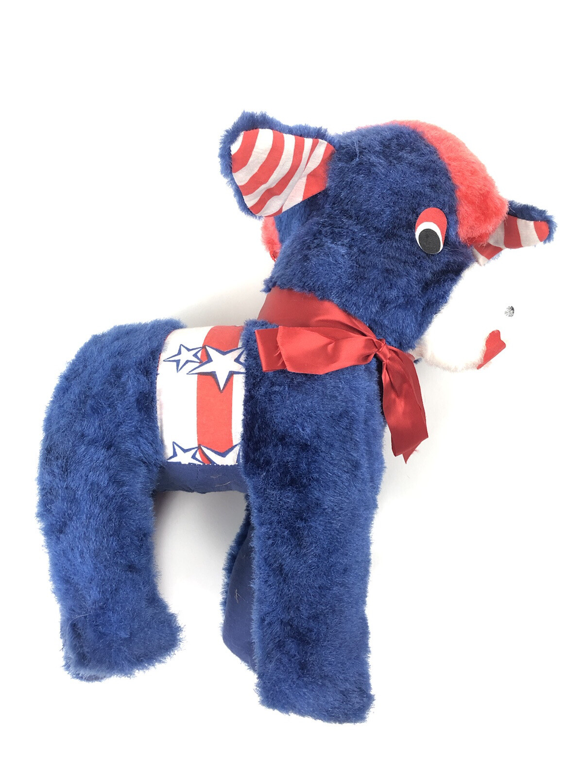 Vintage PATRIOTIC DONKEY Carnival Prize Stuffed Animal Superior Toy ...