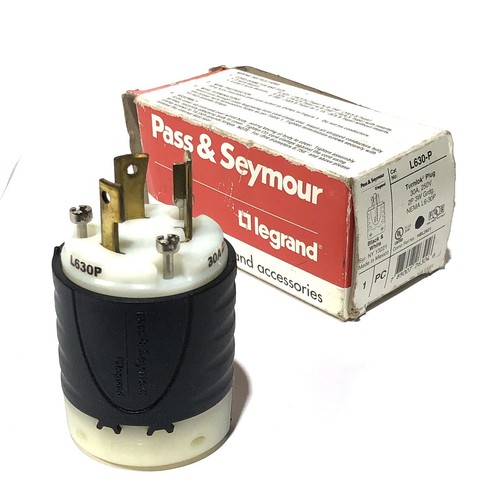 * New Legrand Pass & Seymour L630P Twist Locking Turn Lock Plug 30A ...