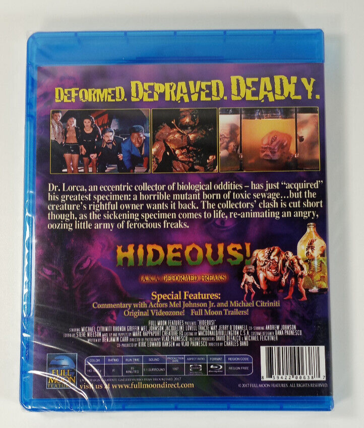 Hideous Aka Deformed Freaks by Full Moon Features! Brand New! Sealed ...