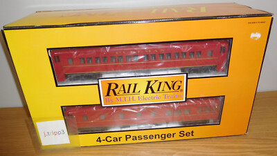 MTH 30-69055 NEW YORK CENTRAL RED 60' MADISON PASSENGER 4 CAR SET TRAIN ...