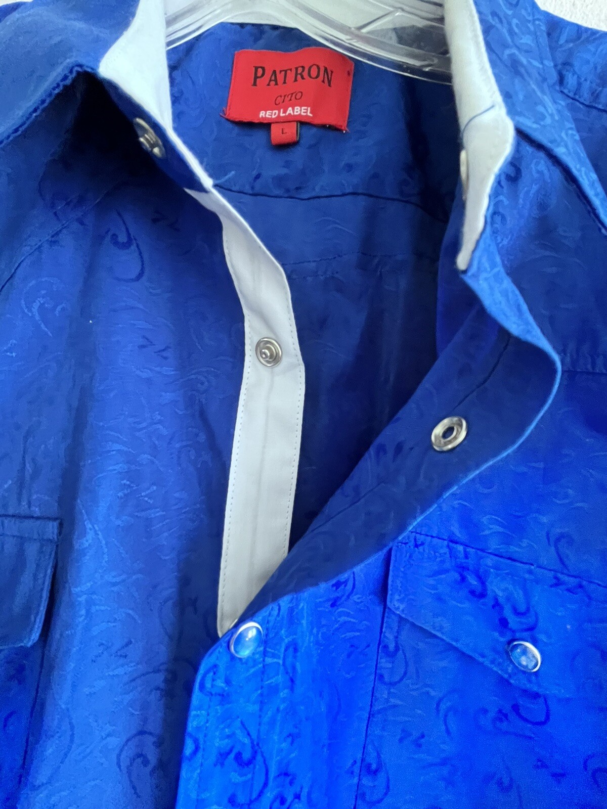 Patron Cito Red Label Western Shirt Pearl Snaps Long … - Gem